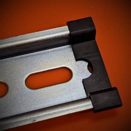 DIN 35 Rail End Cap - Black