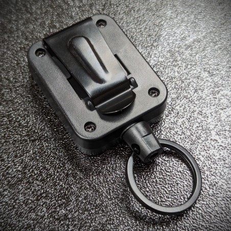 Stainless Steel Retracting Key Chain - Mini - Belt Clip