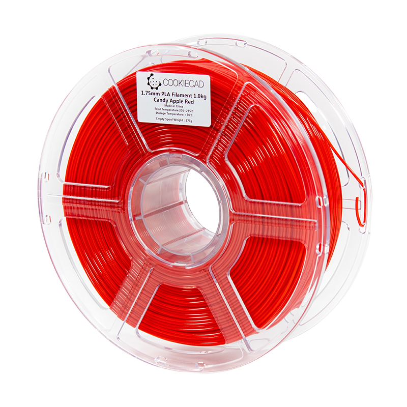 Cookiecad Filament - PLA - Candy Apple Red - 1KG - 1.75mm