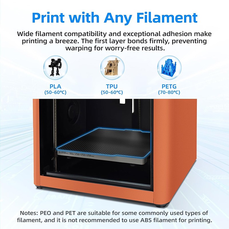 BIQU Panda Build Plate - Smooth PET and Textured PEI - for Bambu Lab P1 ...