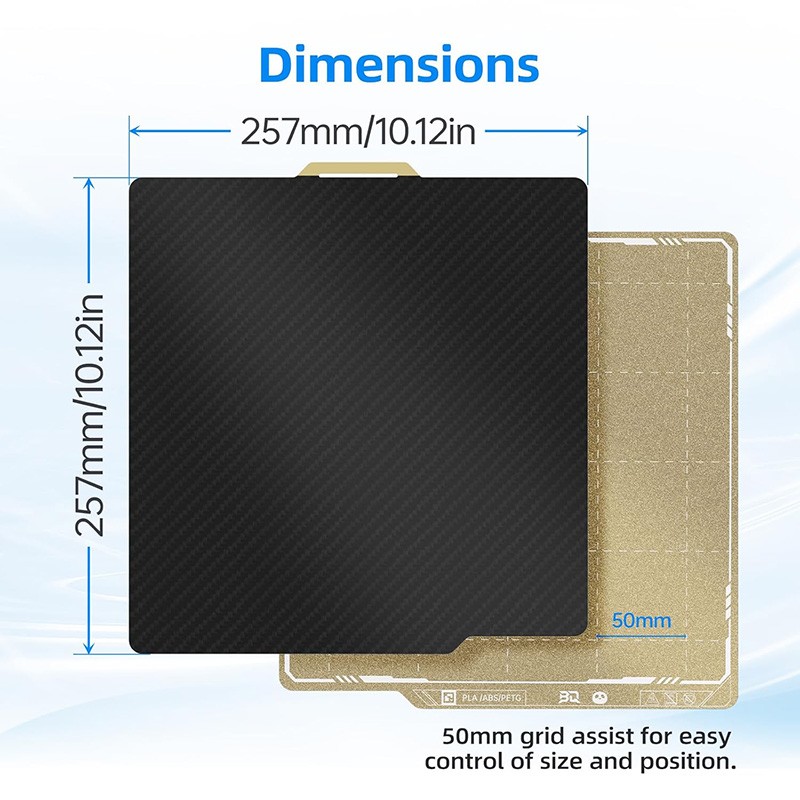 BIQU Panda Build Plate - Smooth PET and Textured PEI - for Bambu Lab P1 ...