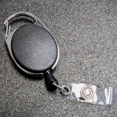 Nylon Retracting Key Chain - Mini - Carabiner Clip